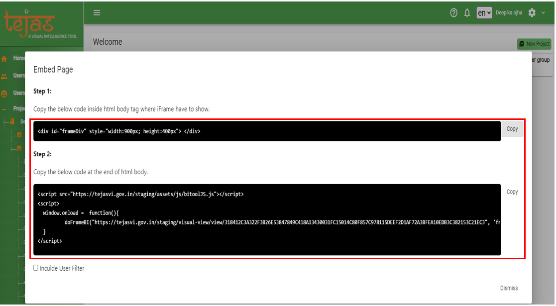 Create a Visual/Chart | TejasVI